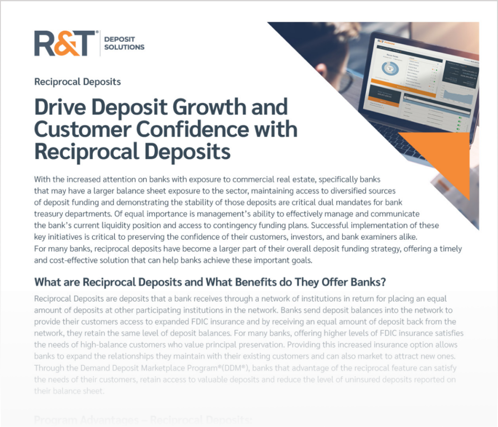 Reciprocal Deposits - R&T Deposit Solutions